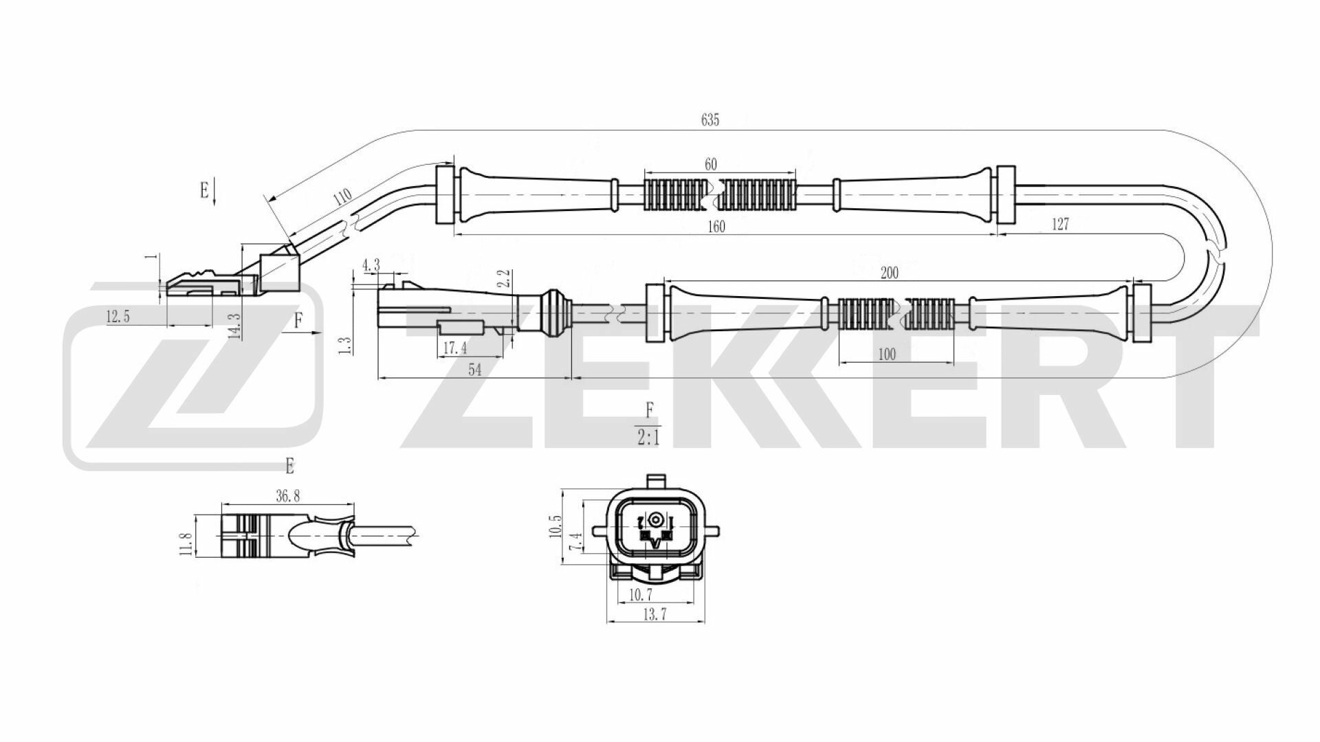 Датчик ABS передн. Opel Vivaro A 01-, Renault Trafic II 06-