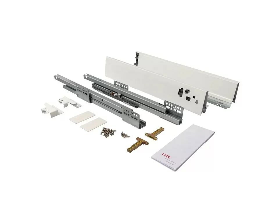 Комплект ящика Dragon Box длина 400 мм. высота 84мм с доводчиком. белый 1 ком.