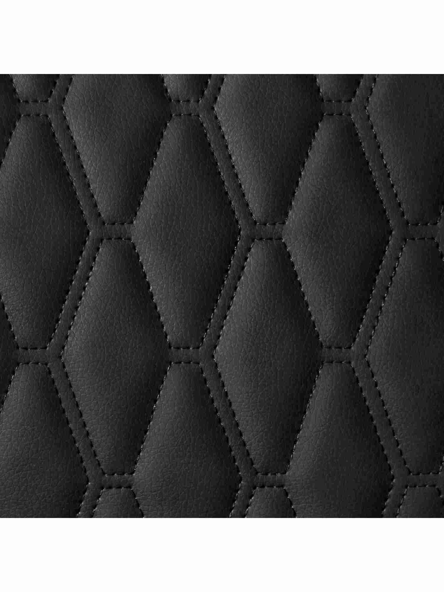 Экокожа стёганая «intipi» Loza (чёрный/чёрный, ширина 1.35 м, толщина 5.85 мм) belais #14894