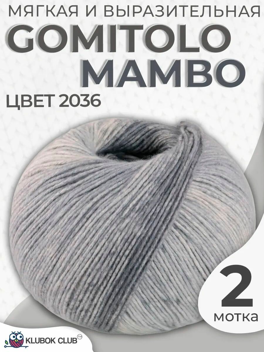 Пряжа для вязания Lana Grossa Gomitolo Mambo секционный принт, цвет 2036, 2 мотка