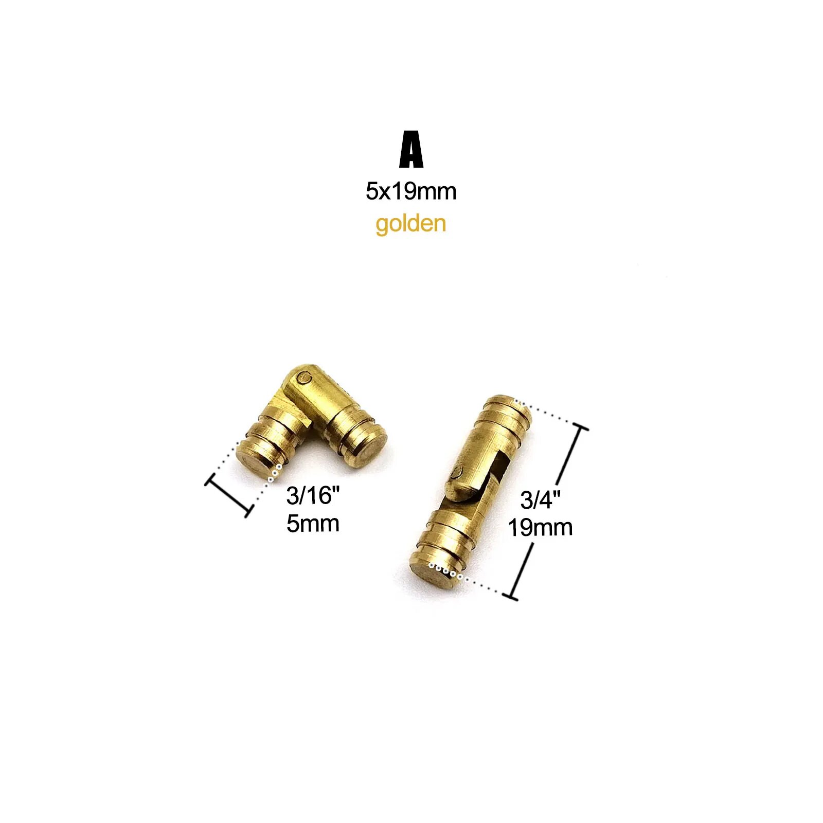 Мебельные петли HZYUEGOU латунные и железные A 5x19mm golden