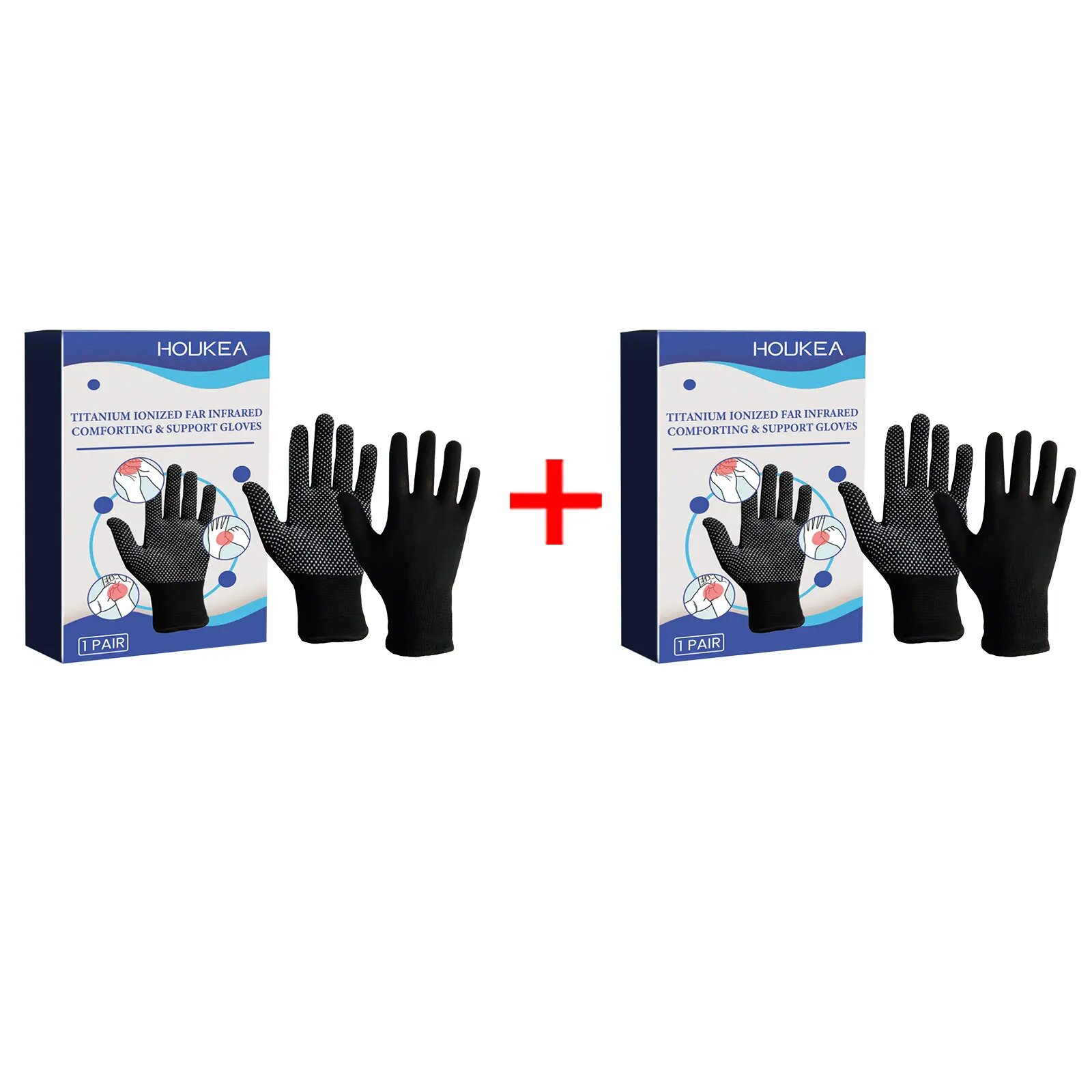 Компрессионные перчатки от артрита, облегчение боли в суставах, лечение жесткости, 2pair Boxed