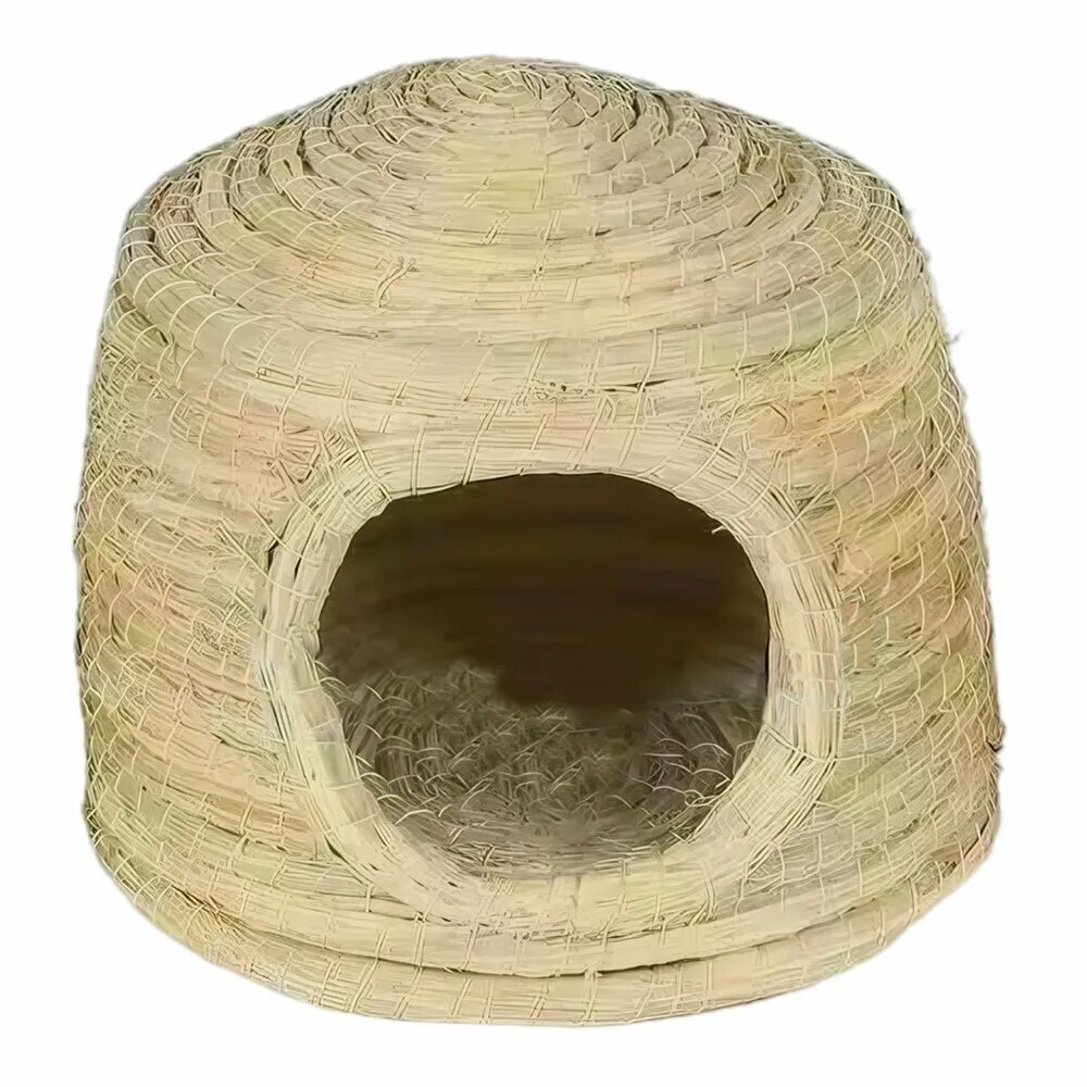 Плетеное травяное гнездо для голубей и попугаев, средний размер, диаметр 30 см, в OPP-пакете