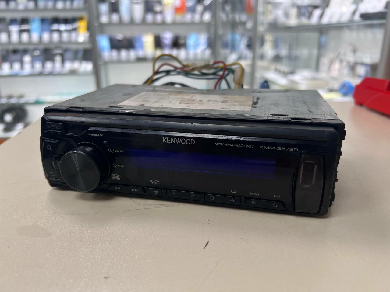 Автомагнитола Kenwood KMM-357, 1DIN, 4 канала, 50 Вт, FM/AM, USB, AUX вход Б/У уценка