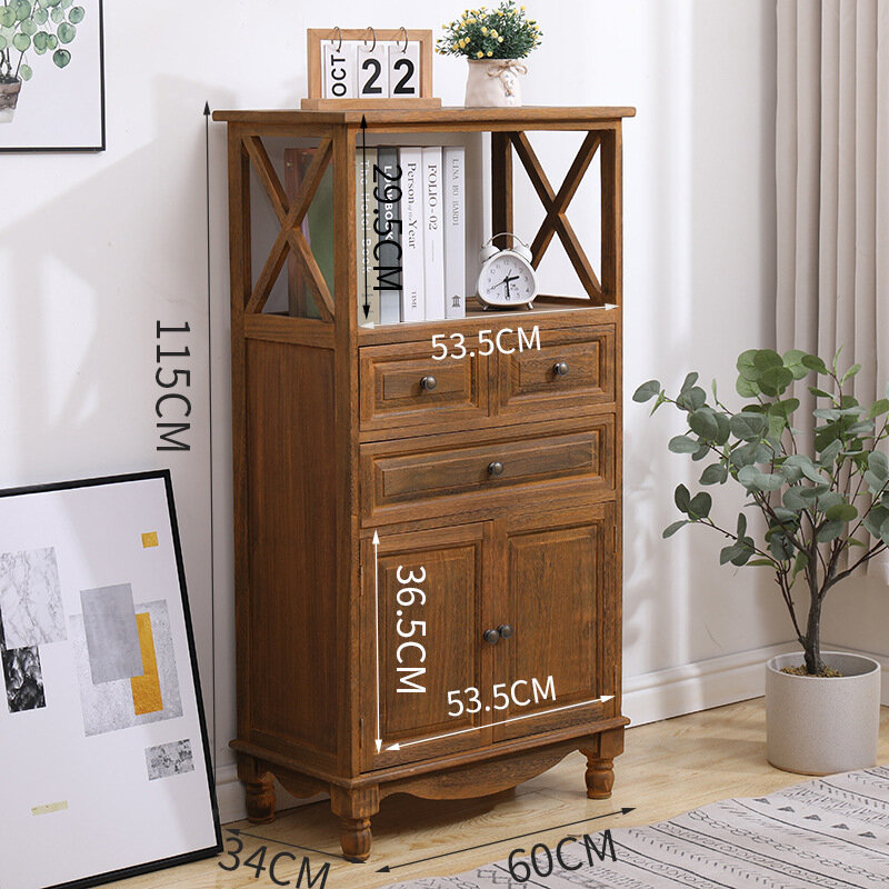 Шкафчики для хранения вещей из массива дерева, ретро-шкафы для хранения вещей в гостиной 60х34х115 см