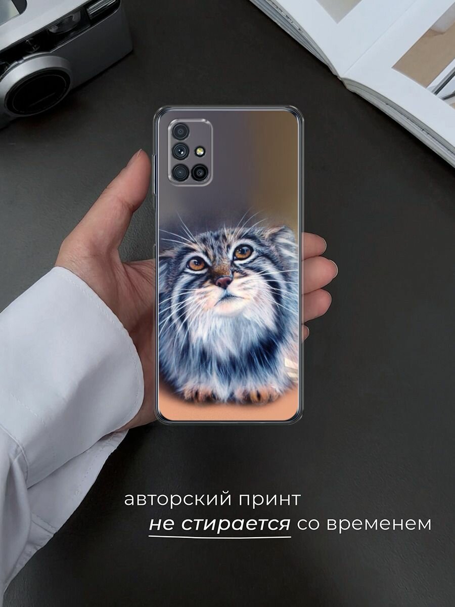 Чехол на Samsung Galaxy M31s / Самсунг Галакси M31s с принтом "Кот манул 2" — фото 1