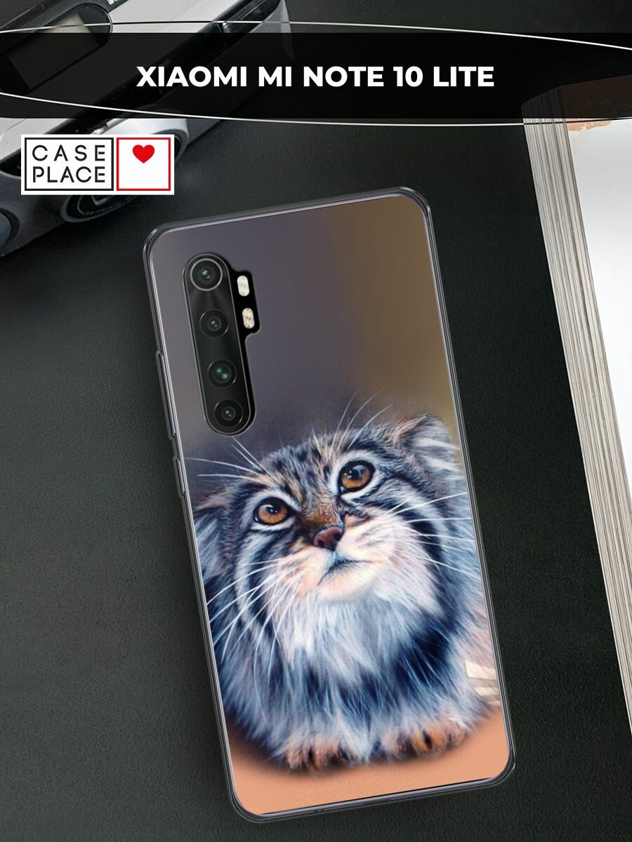 Чехол на Xiaomi Mi Note 10 lite / Сяоми Ми Нот 10 лайт с принтом "Кот манул 2"