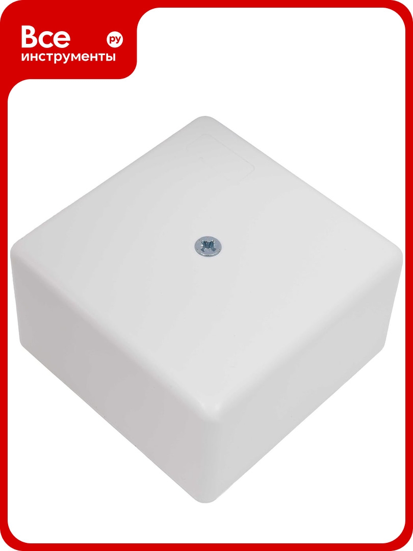 Коробка распределительная для о/п, для монтажного пистолета 75x75x40мм, белая Gigant 72932-1GI