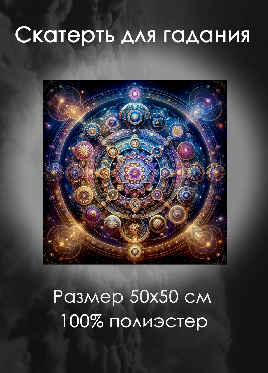 Скатерть для гадания на картах таро 50х50 сантиметров. Lima Print