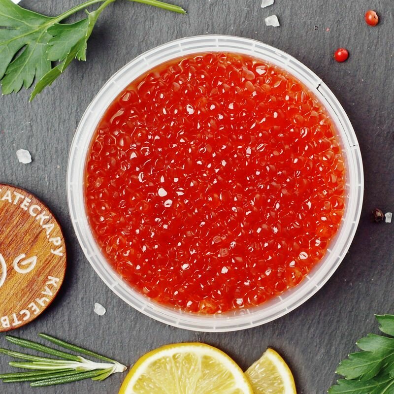 Икра красная кижуча 200г, Деликатеска, вылов Камчатка 2025г, малосоленая, премиум