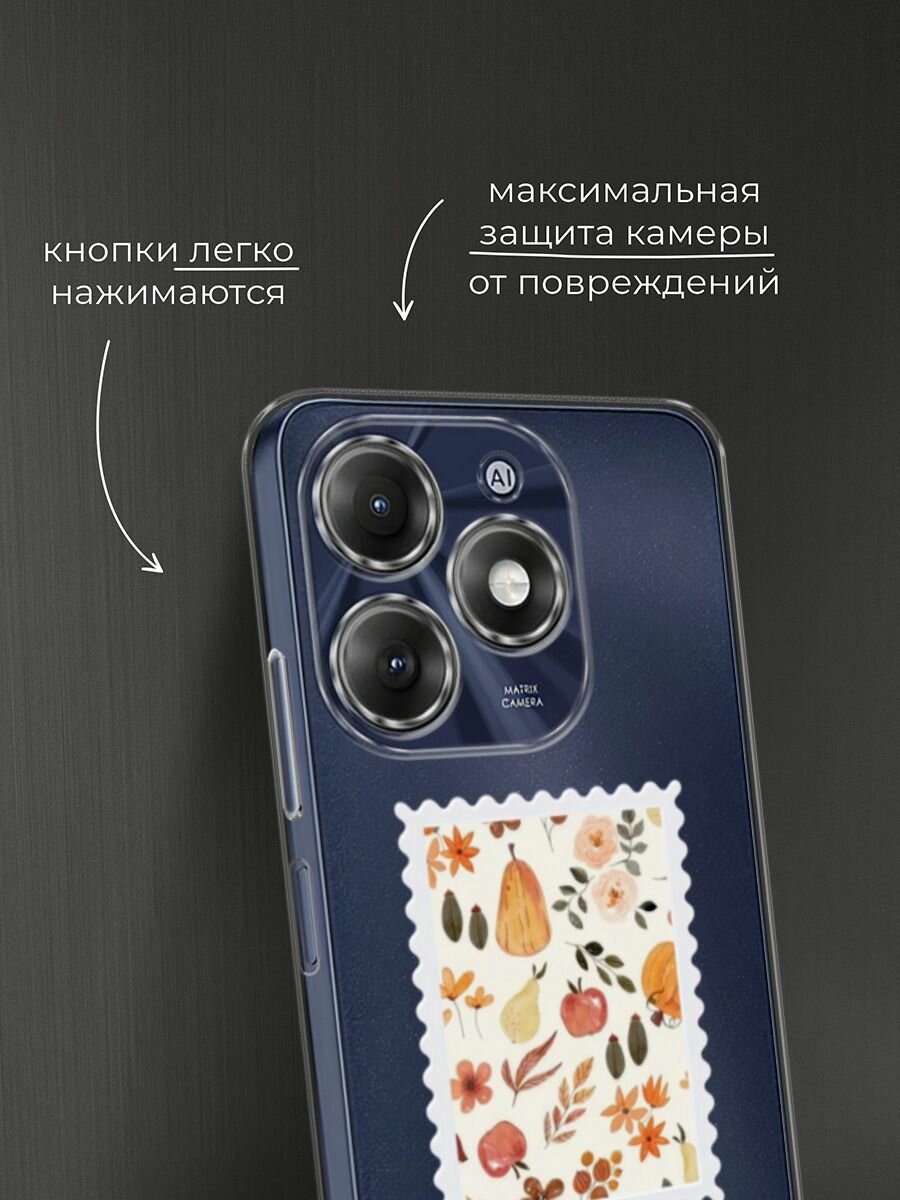 Силиконовый чехол на Itel A70 / Ител А70 с принтом Уютный сезон — фото 1