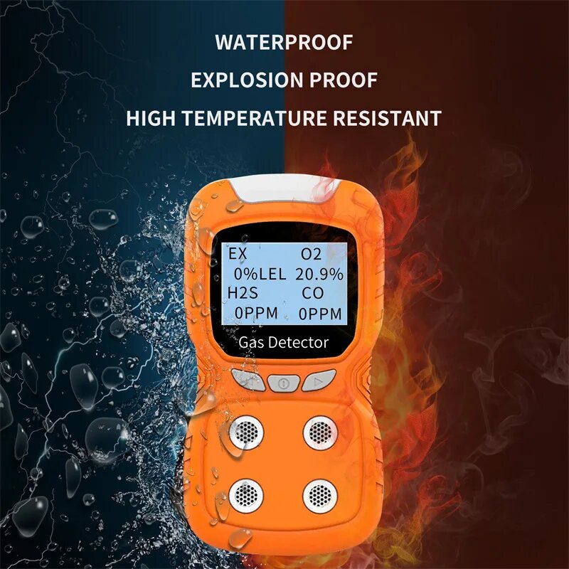 BX001 Четыре в одном детектор токсичных и вредных газов для обнаружения горючего кислорода, угарного газа, сероводорода