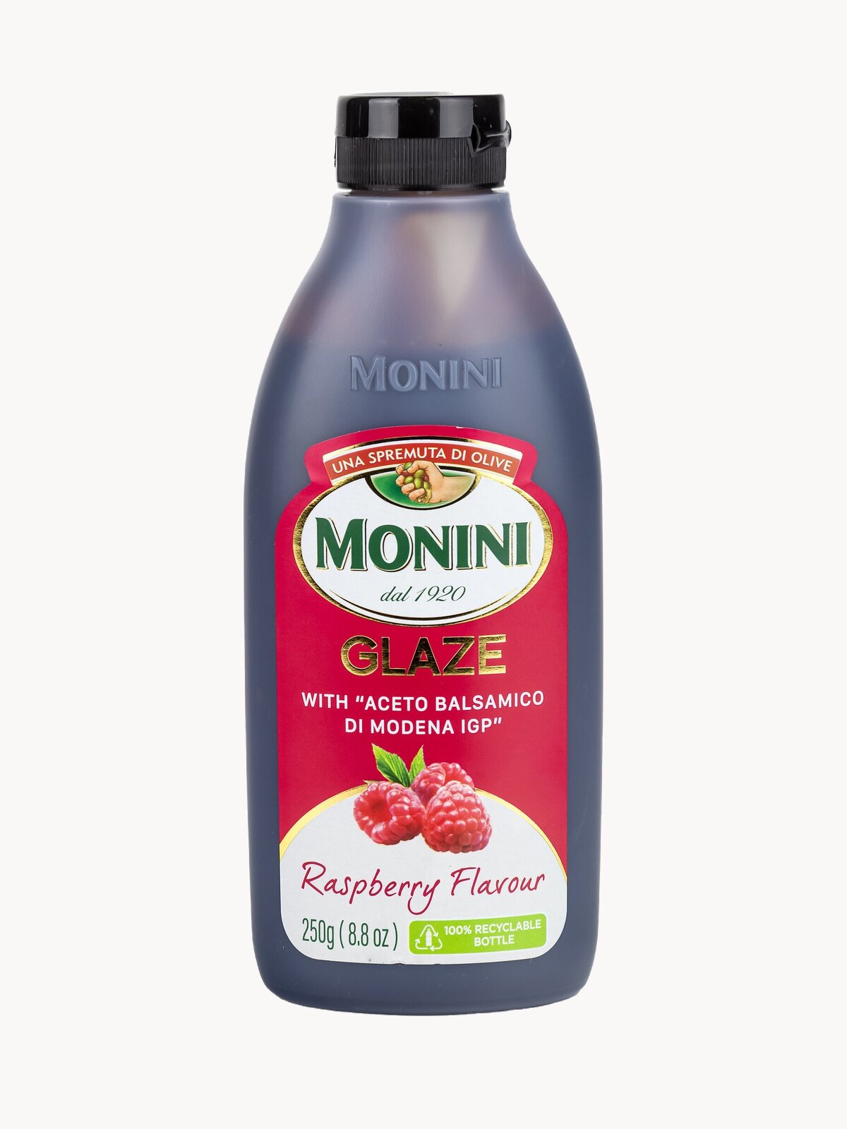 Уксус Monini Balsamic Glaze, бальзамический соус со вкусом малины глазурь, 250 мл