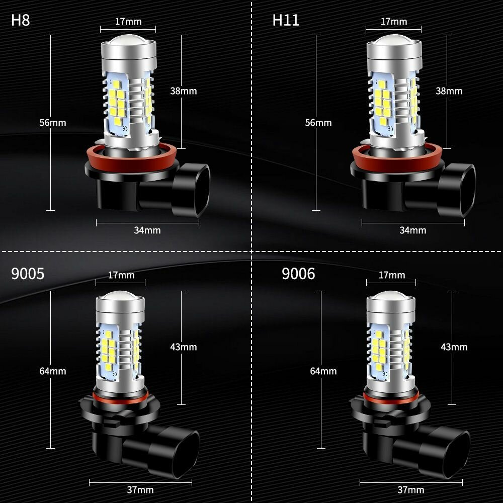 2шт Белый Автомобиль CANbus LED Противотуманные фары , для Ford Kuga 1 2 3 2008-2021