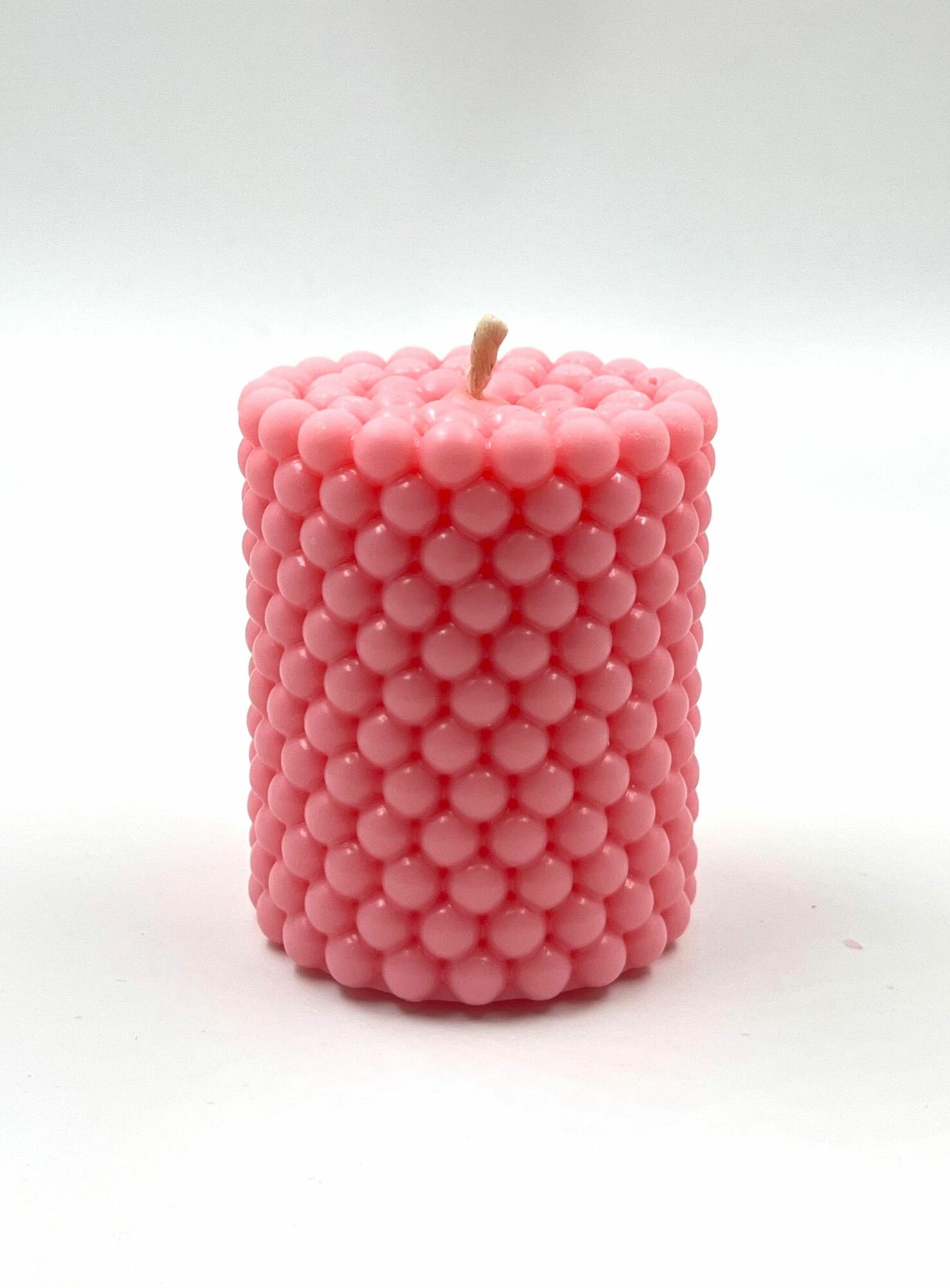 Свеча Столбик Бусины Бабл, розовый