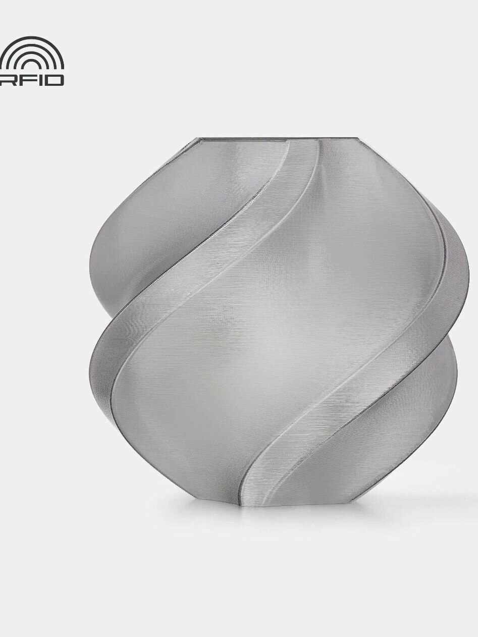 Филамент Bambu Lab Филамент PETG Translucent Gray (серый) 32100 для 3D принтера , 1 кг на катушке