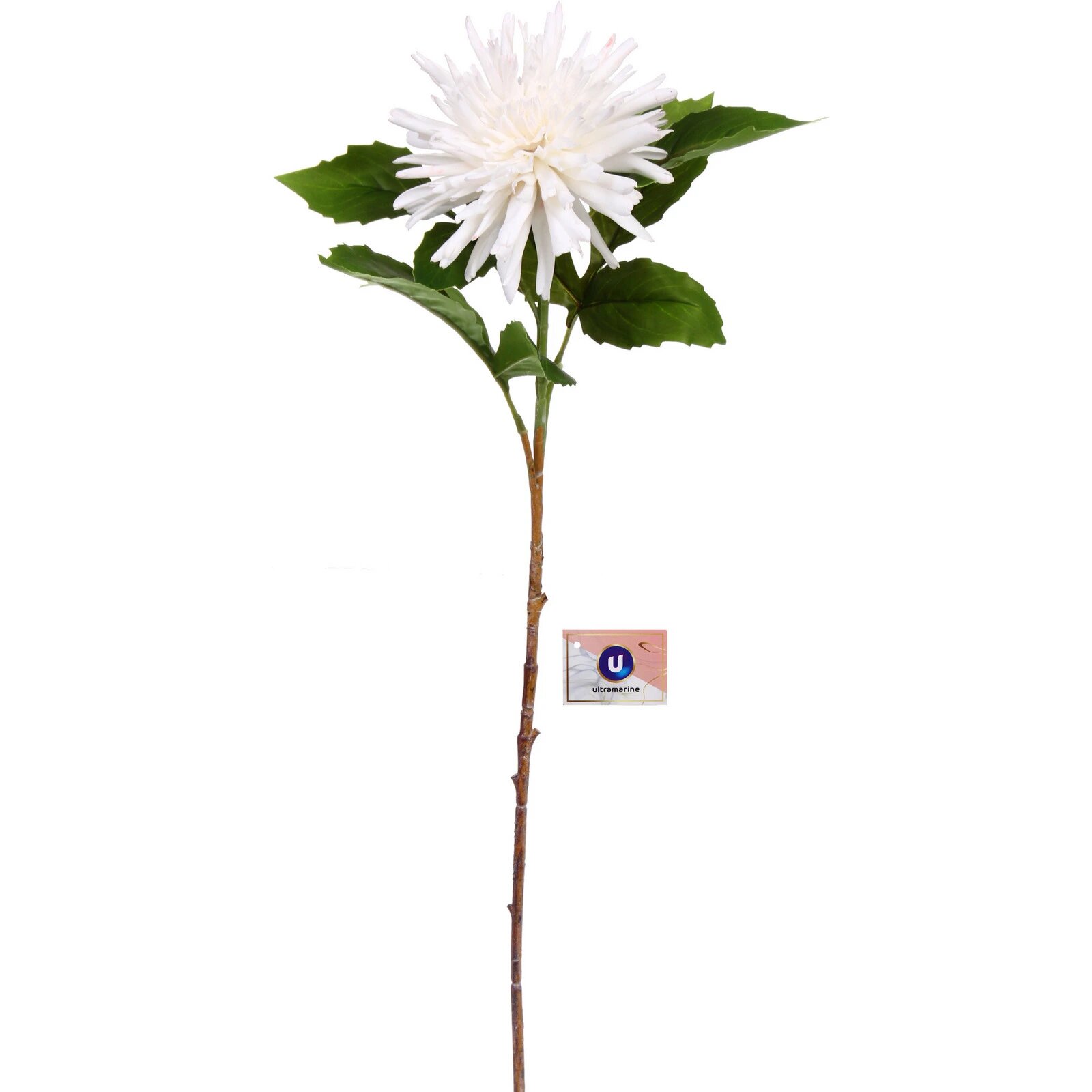 Искусственный цветок «Natur» хризантема белая, 74 см, пластик, силикон, для интерьера