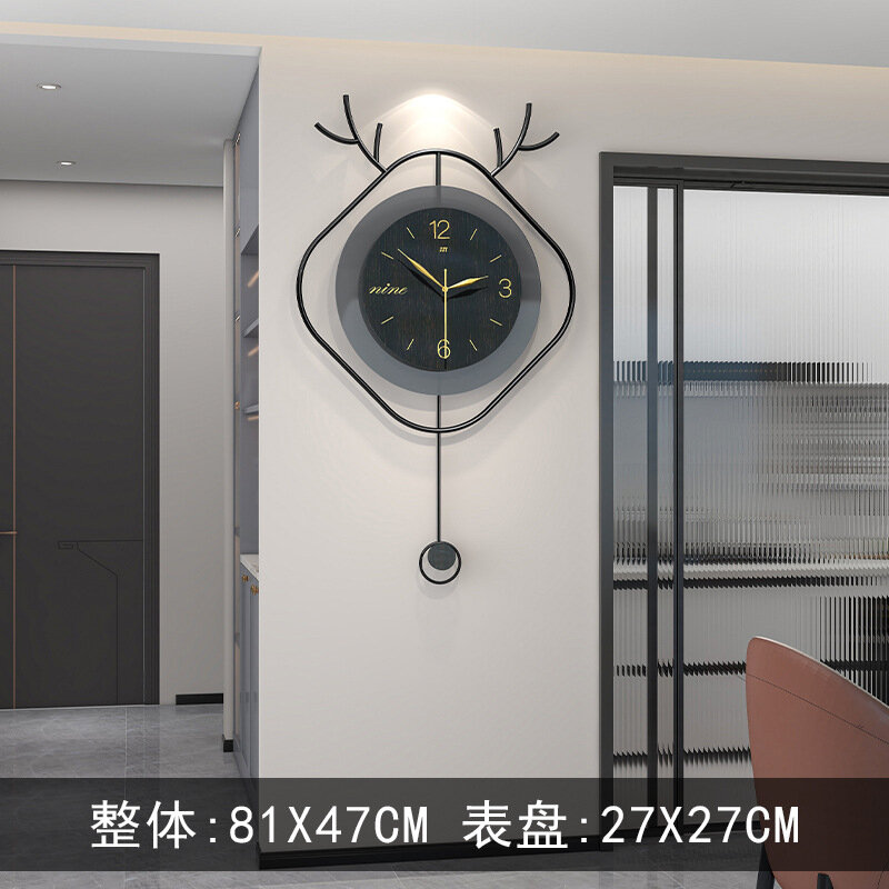 Современные легкие роскошные настенные часы для гостиной, модные часы для входа в дом, ресторанные декоративные часы, креативные настенные часы, новый модель