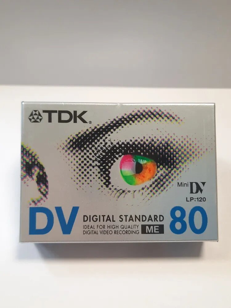 Цифровая видео касссета для видеокамер mini DV, TDK miniDV, DVM-80MEEA, 120 минут, Jewel case, 1 шт.