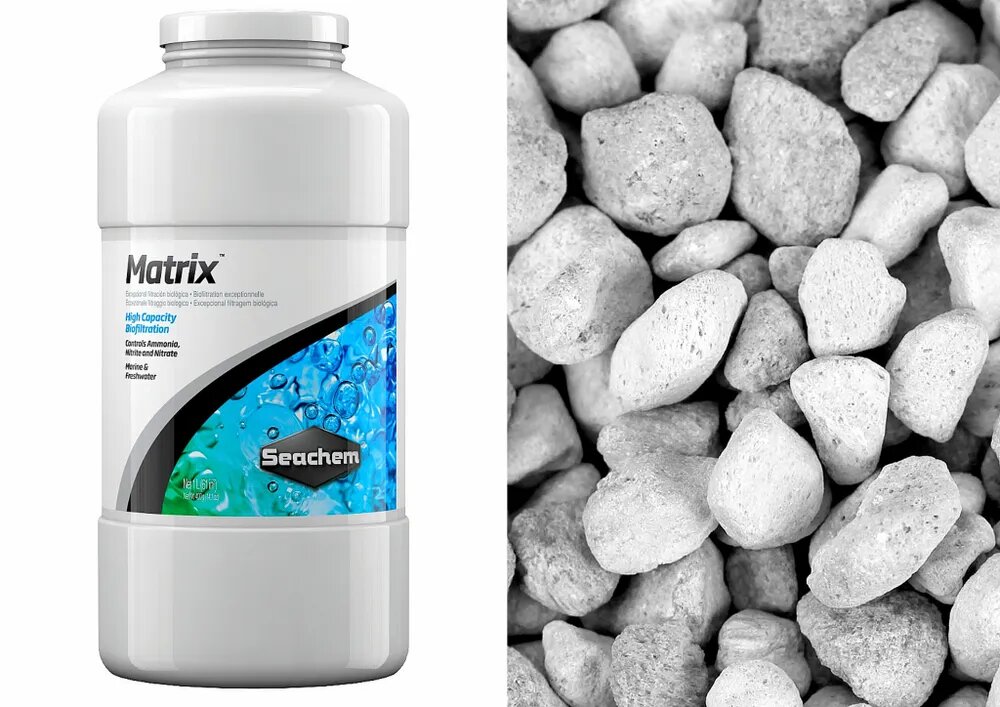 Seachem Matrix 1000 мл на 800 л воды- наполнитель для биологической фильтрации, контролирует аммиак, нитриты и нитраты