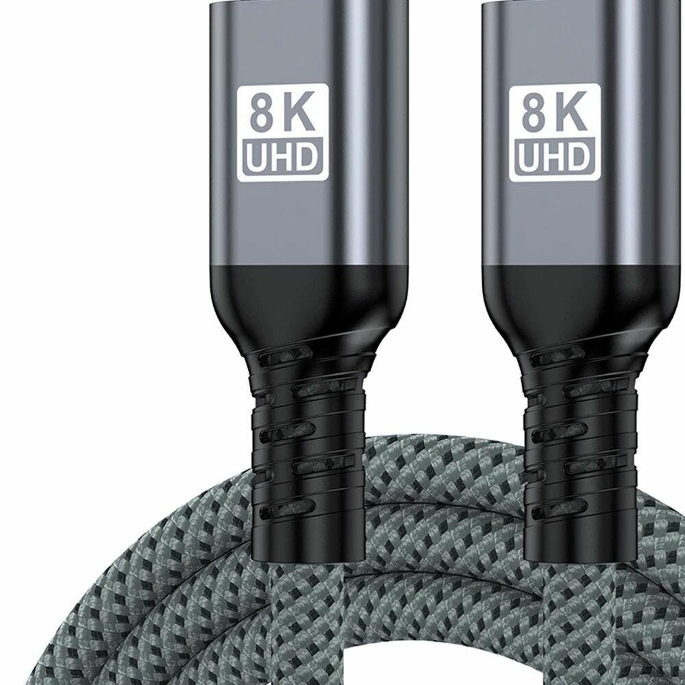 Кабель HDMI 2.1 с поддержкой HDR eARC 8K 60 Гц 4K 120 Гц 2K 240 Гц для телевизора, ПК, монитора, PS5 и Xbox. Длина кабеля: 1 м, 2 м, 3 м, 5 м, 7 м, 10 м (10 метров). Разъемы: штекер-штекер.