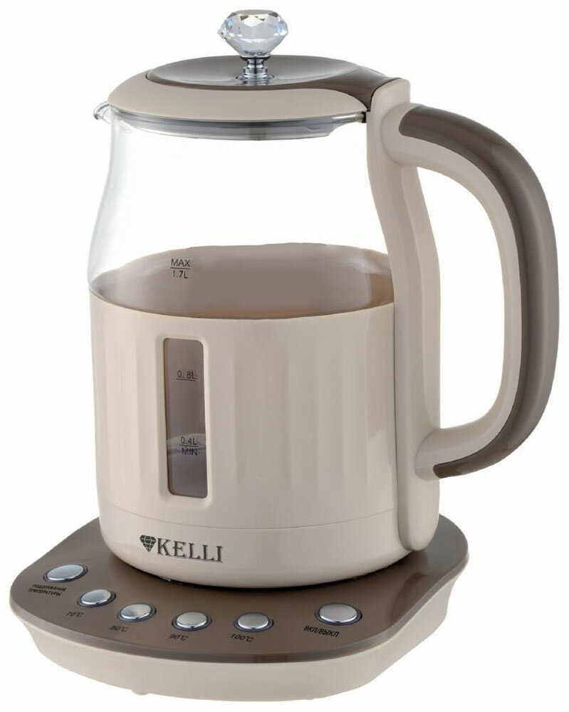 Чайник электрический Kelli KL-1373, кофейный