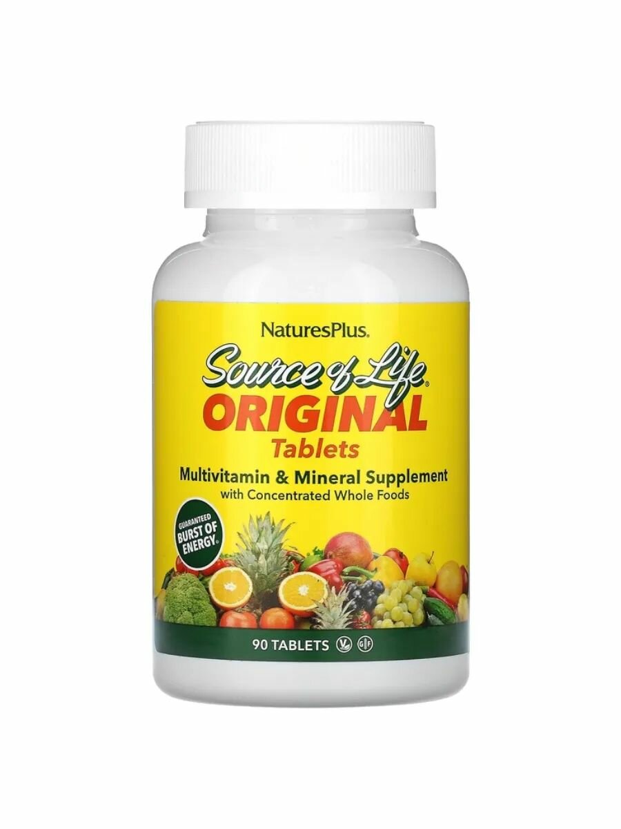 Витамины Nature's Plus "SOURCE OF LIFE", для иммунитета, США, 90 таблеток