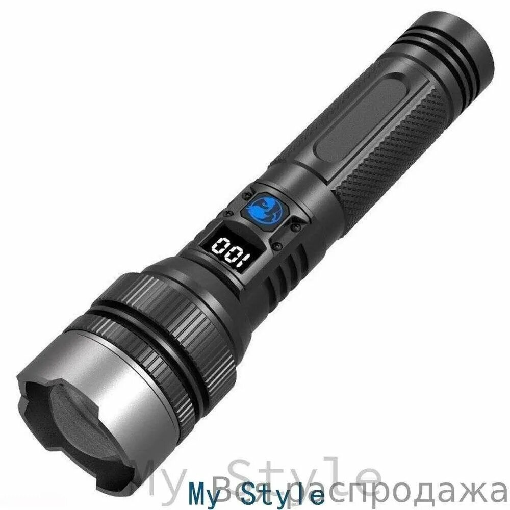 Фонарь тактический 20000 люмен с цифровым дисплеем, перезаряжаемый, влагозащищенный IPX7, для кемпинга, походов, ЧС