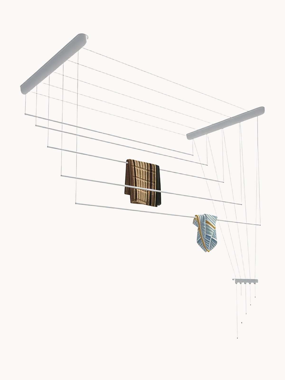 Сушилка для белья потолочная лиана 200 см белая СП-008 стальная