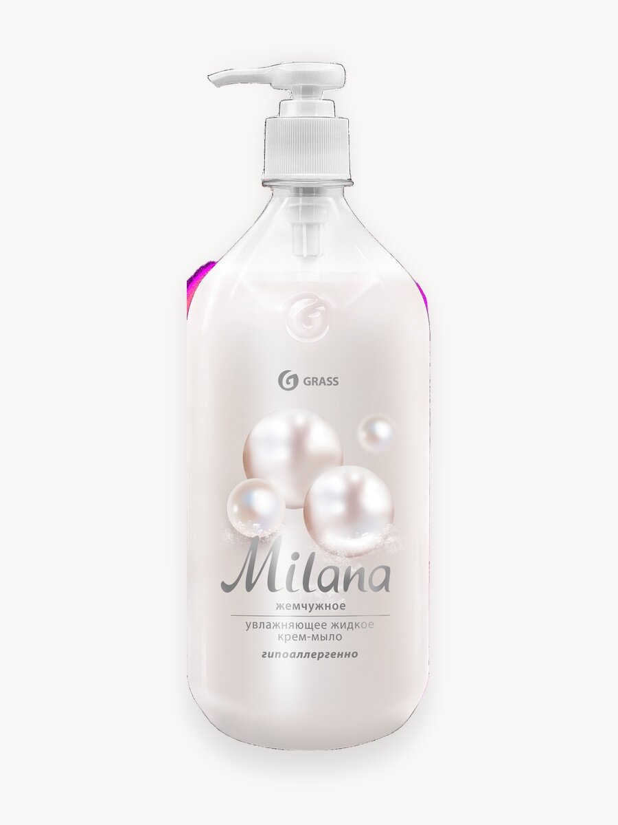 Жидкое крем мыло увлажняющее Grass Milana жемчужное ,1000 мл