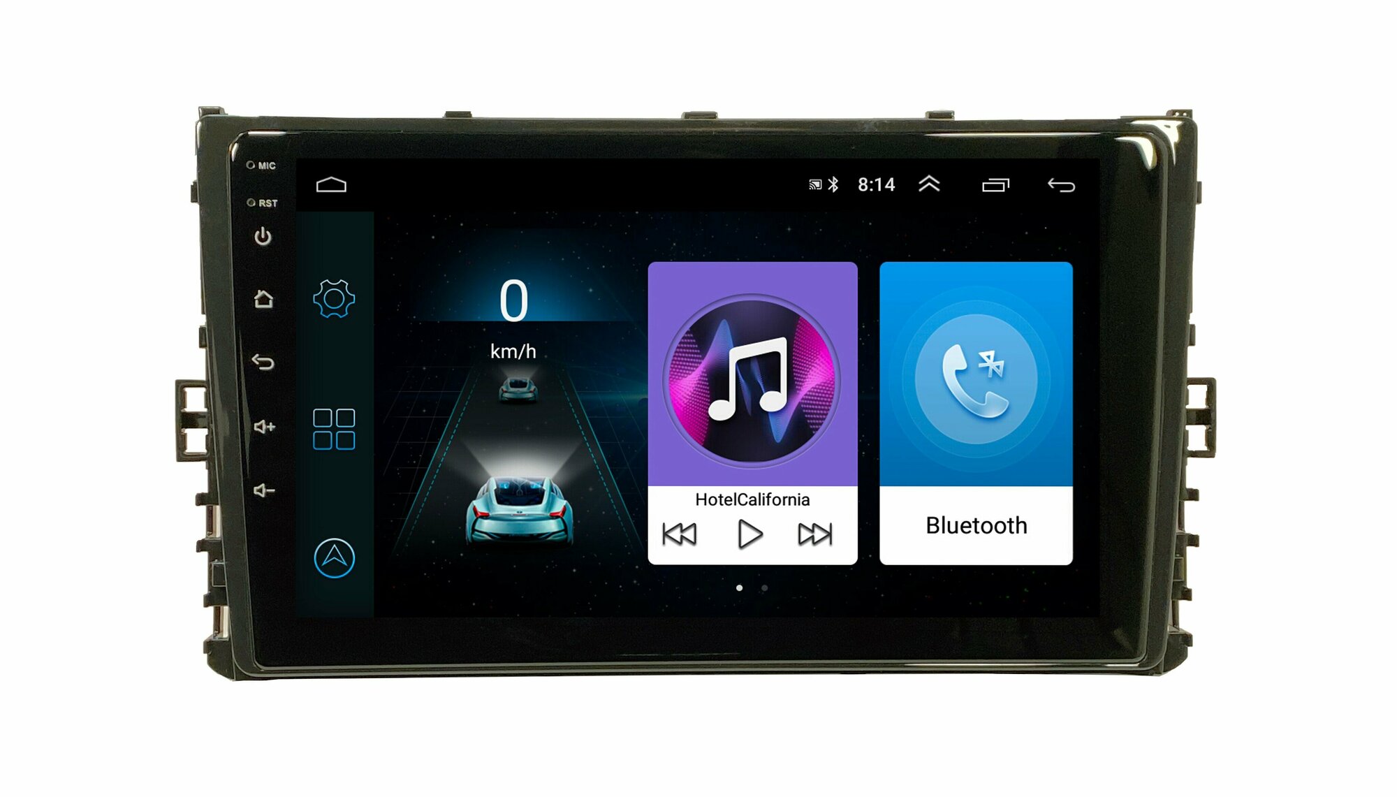 Магнитола Android 13 Volkswagen Polo 2017+, 8/128 ГБ с крутилками, DSP, 4G модем, голосовое управление / Фольксваген Поло / Мультимедиа + переходная рамка