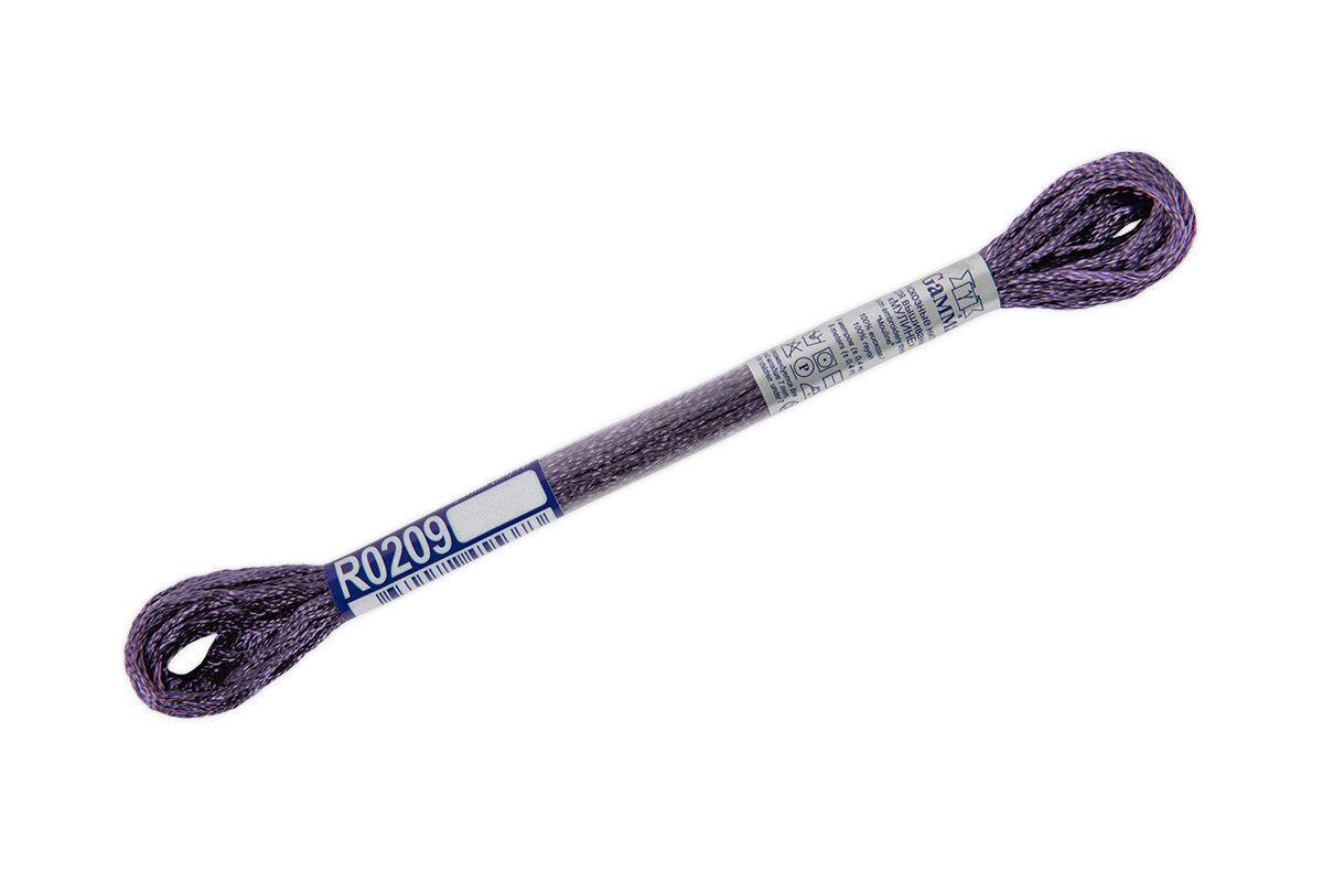 Мулине "Gamma" 100% вискоза 8 м R0209 т. сиреневый