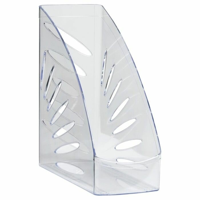 Лоток для бумаг СТАММ вертикальный, "Лидер", ширина 70 мм, прозрачный