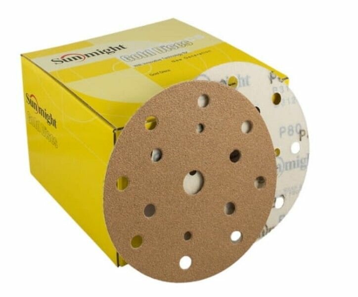 Абразивные круги Sunmight Gold Р80 15 отверстий 150мм, 10шт