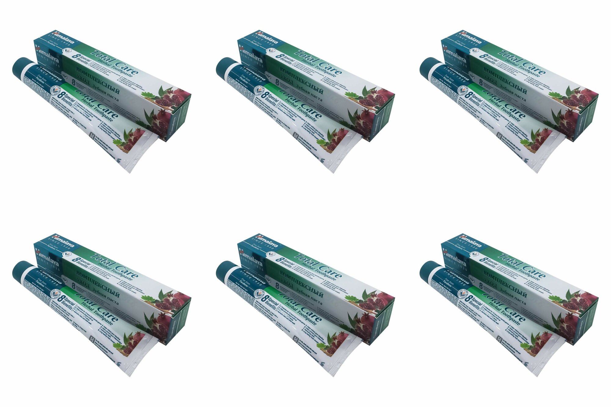 Himalaya Зубная паста Total Care, комплексный уход, 50 мл, 6 уп