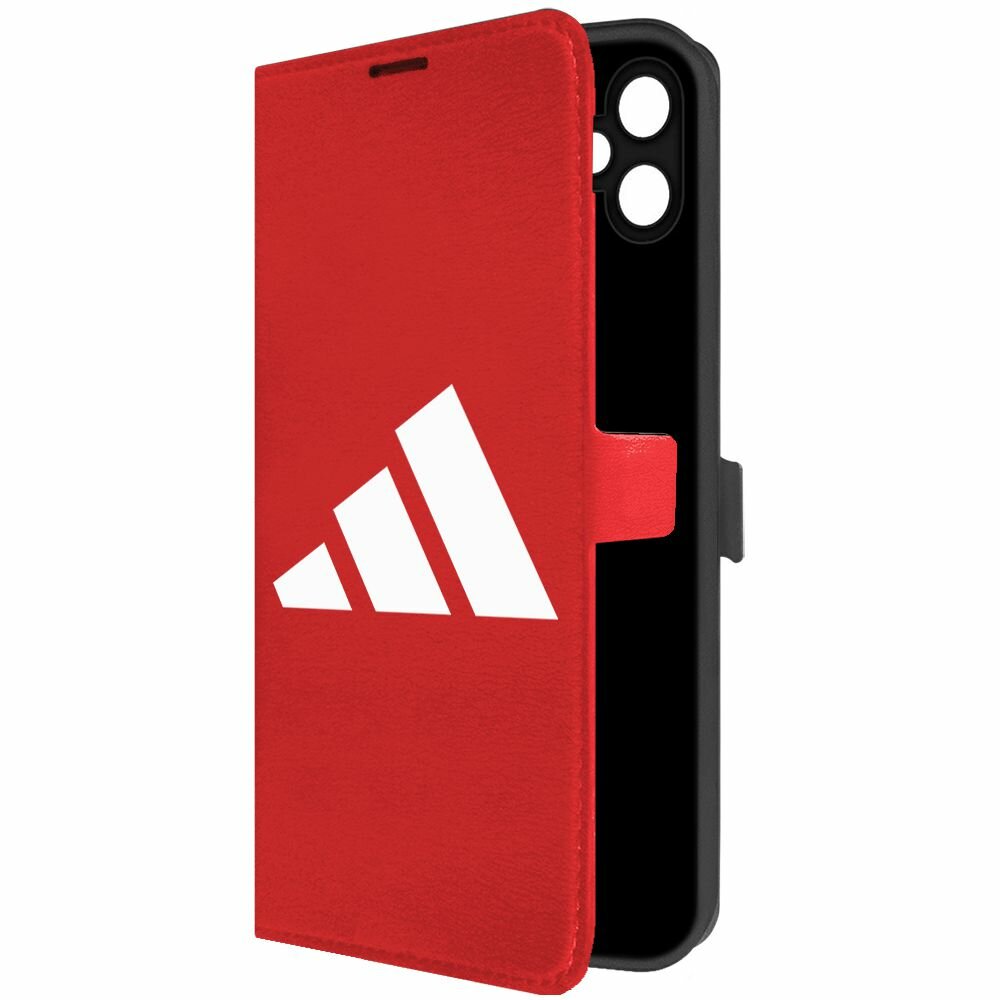 Чехол-книжка Krutoff Eco Book для Samsung Galaxy A05 Adidas (Адидас) (красный)