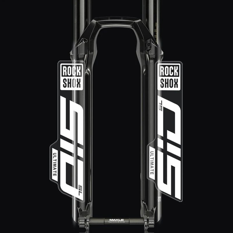Rockshox наклейки на переднюю вилку велосипеда Черный, White