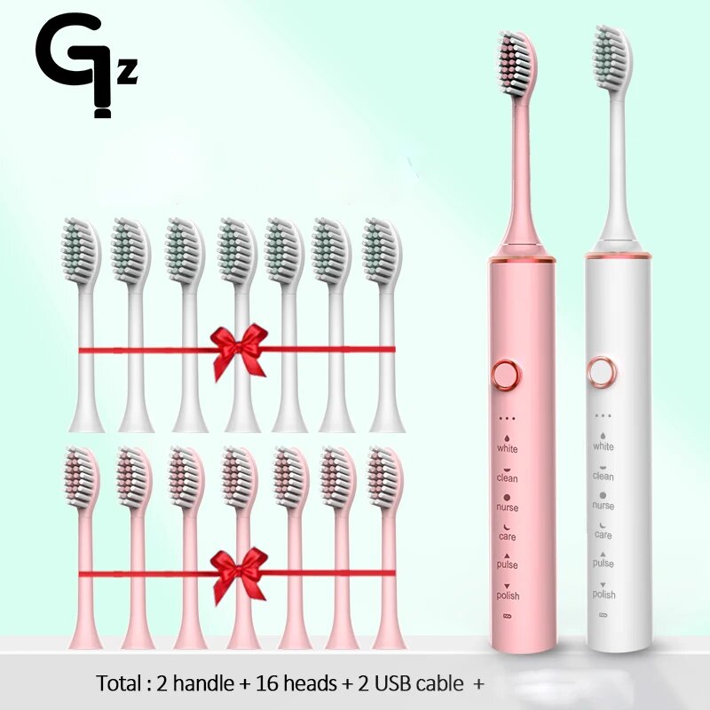 Электрическая зубная щетка GeZhou N100, розовый