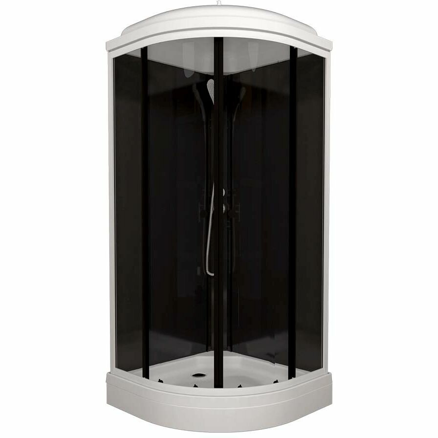 Душевая кабина Тритон (Triton) Nova 880х880х2175 мм, прозрачный 4 мм, профиль белый (Щ0000062583) А (7 мест+сифон D50)