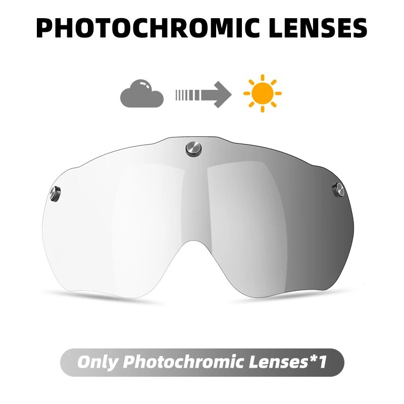 WEST BIKING Фотохромные очки для шлема, Photochromic Lenses
