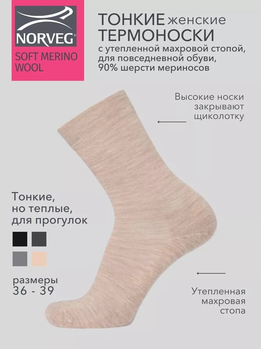 Термоноски Soft Merino Wool