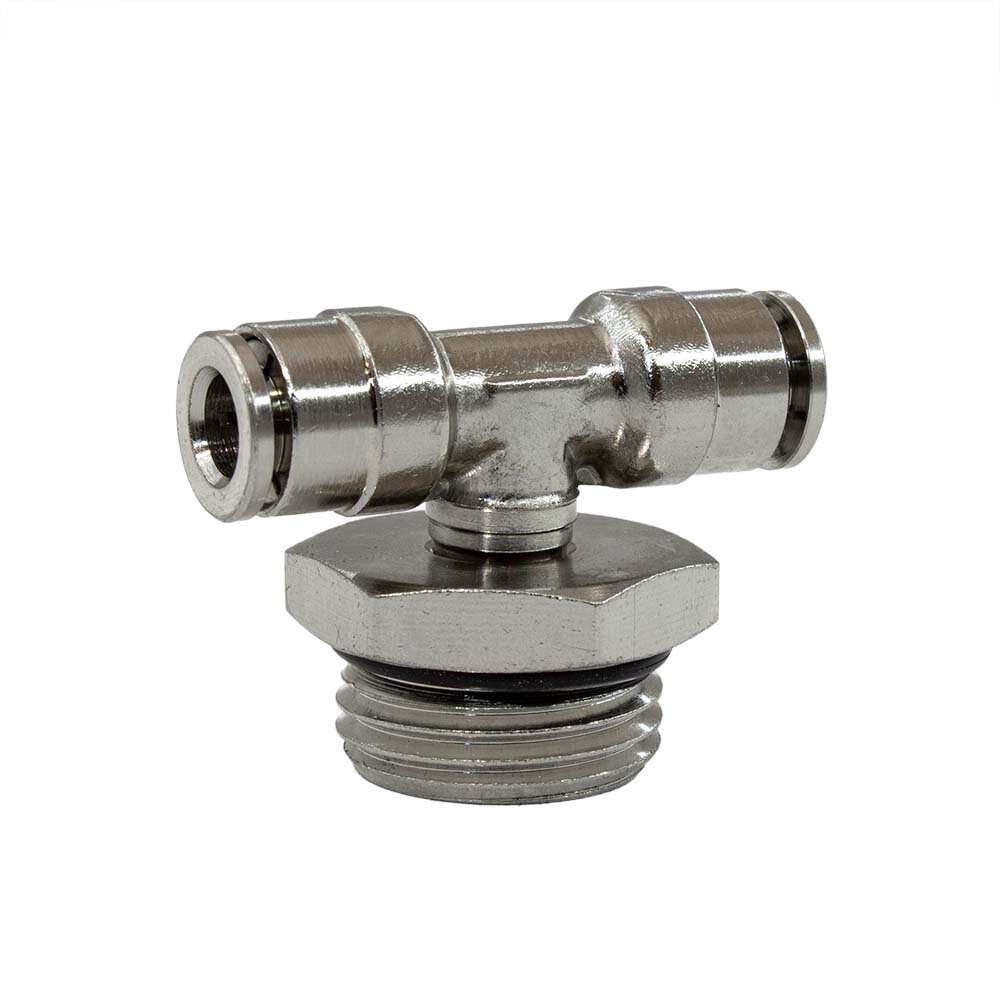 Пневмофитинг цанговый T-образный Cn-T1/2M-6 для полиуретановых и рильсановых трубок, Арт. 5765