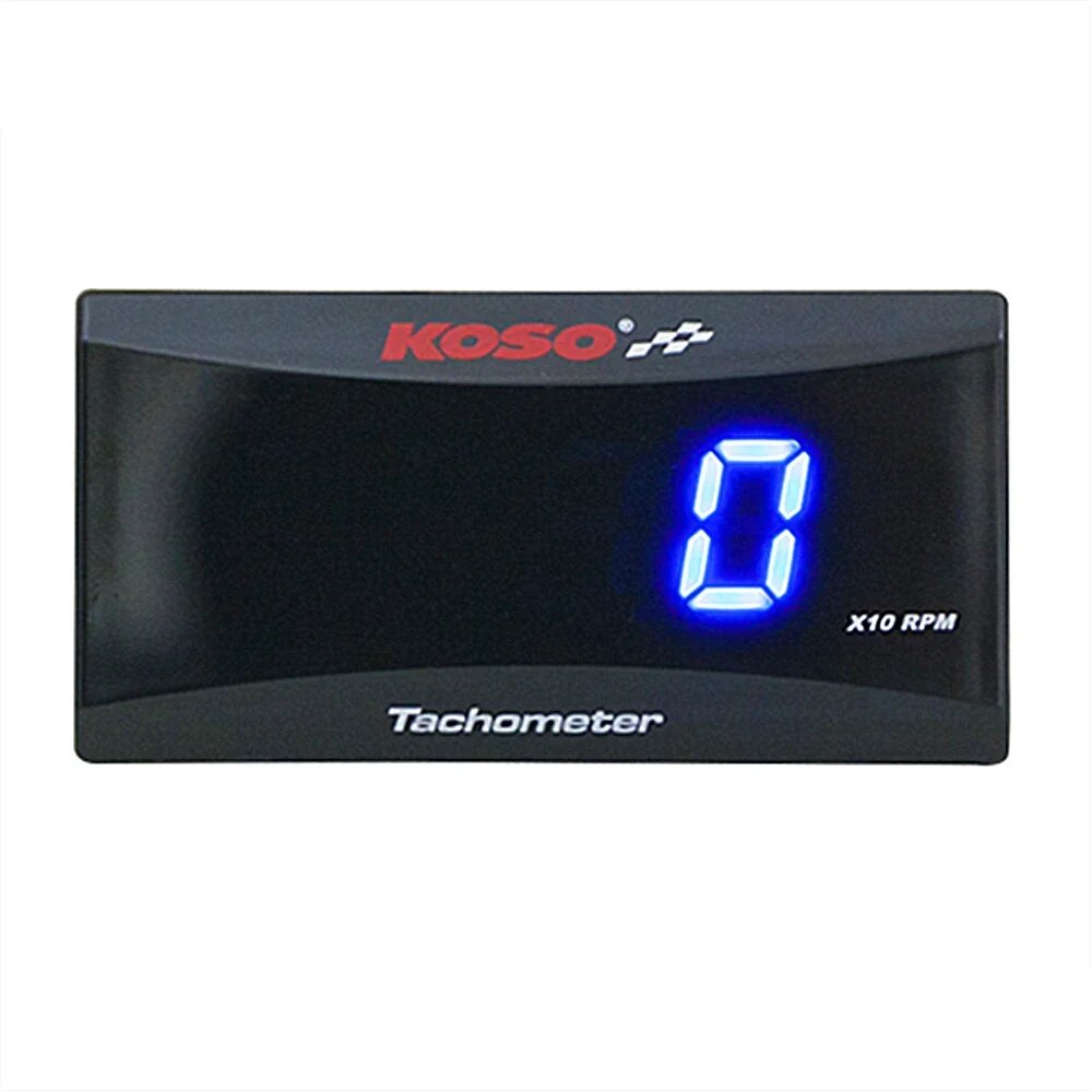 Цифровой тахометр Koso, синий LED, квадратный, с кронштейном