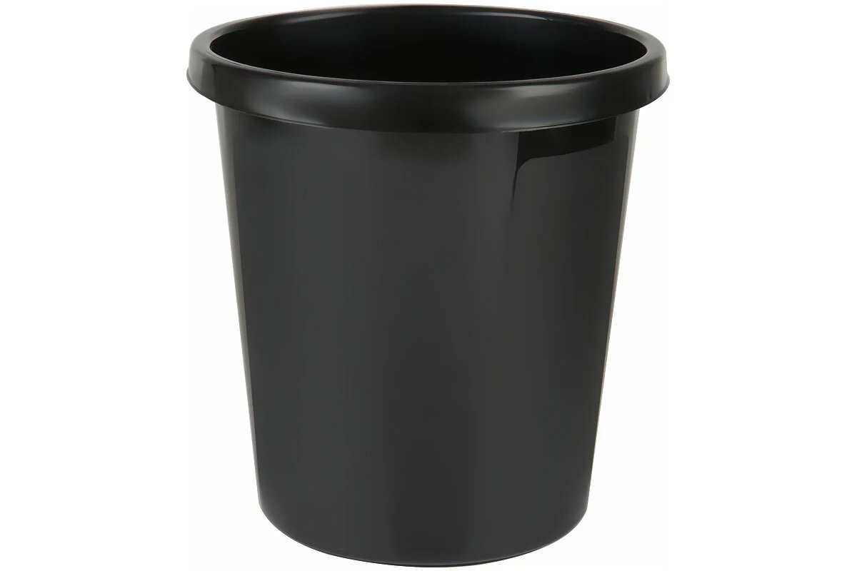 Стамм Корзина для бумаг , 9л, цельная, черная КР60