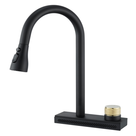 Смеситель для кухни однорычажный OUTE T708H чёрный