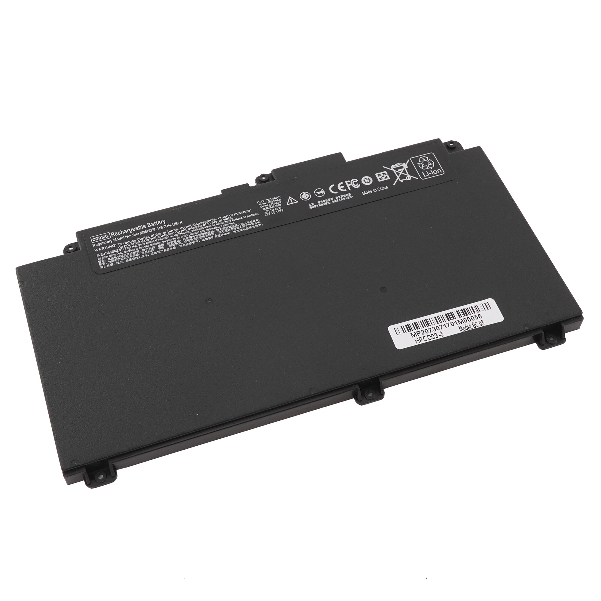Аккумулятор OEM (совместимый с CD03XL) для HP ProBook 640 G4, 640 G5, 645 G4 черный 11.4V 4000mAh