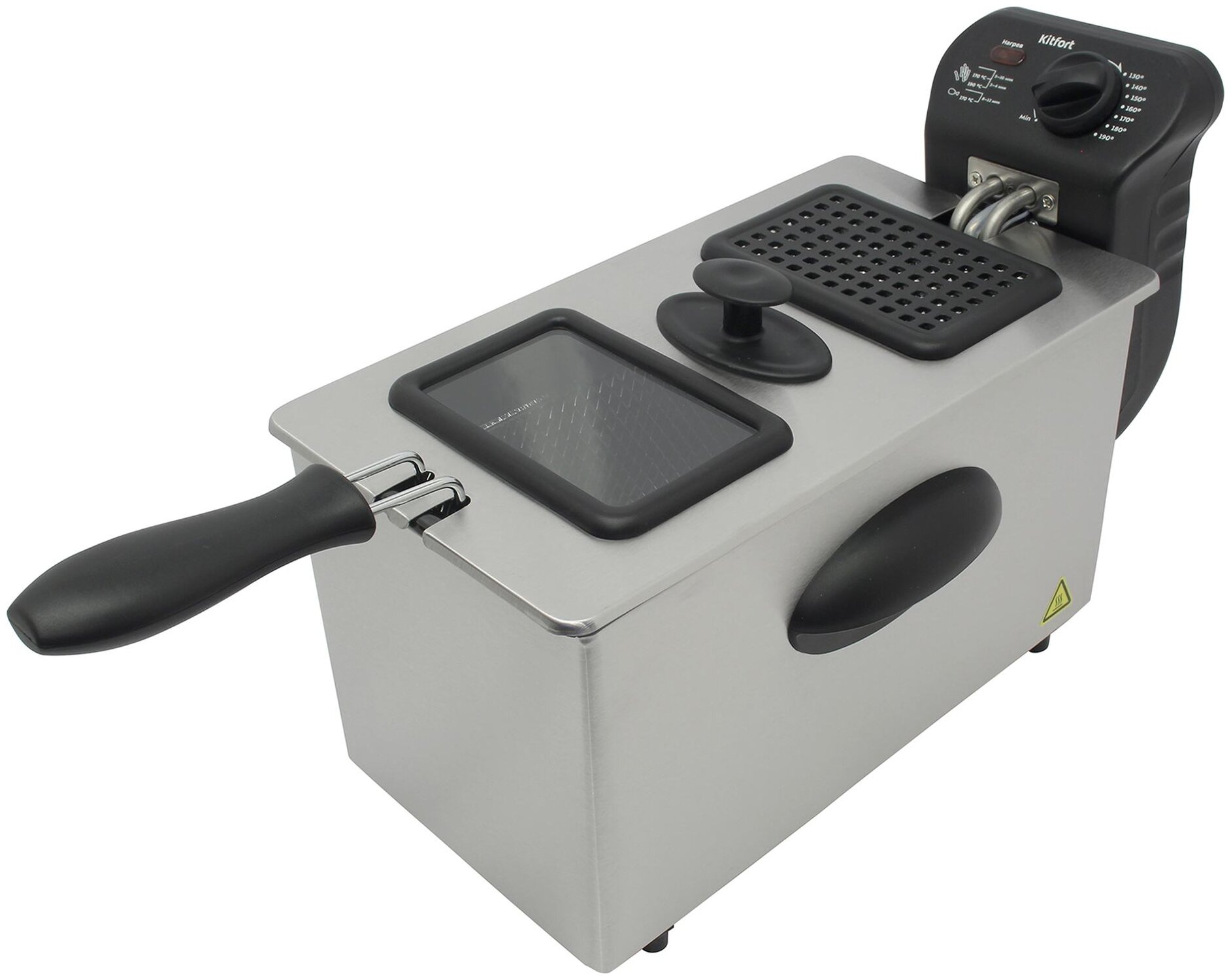 Фритюрница Kitfort KT-2023, нержавеющая сталь/пластик, 5.8 л, 2180 Вт