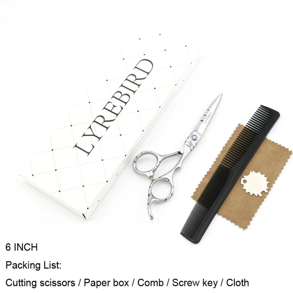 Ножницы для волос 5,5 дюйма 6-дюймовые японские парикмахерские ножницы Ножницы для стрижки волос Синий камень Ножницы для волос Салонные инструменты LYREBIRD новые