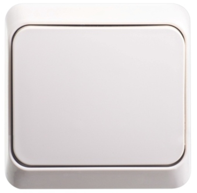 Выключатель Systeme Electric / Систем Электрик Этюд Переключатель, 10А 250В IP20, кремовый одноклавишный открытой установки, BA10-004k
