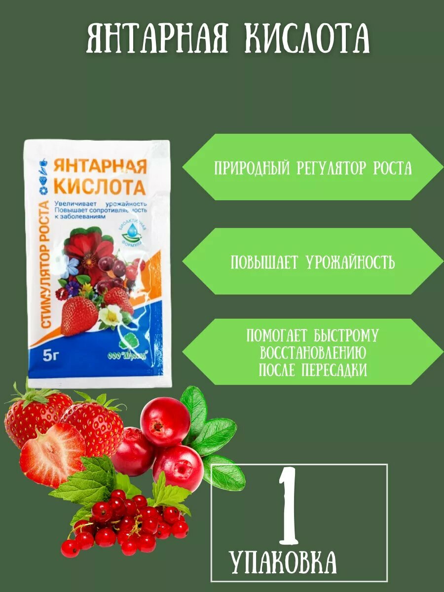 Янтарная Кислота, Бутандиовая 5 г